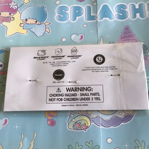 Sanrio | Jewelry | Sanrio Embroidered Patch Pin Set | Poshmark